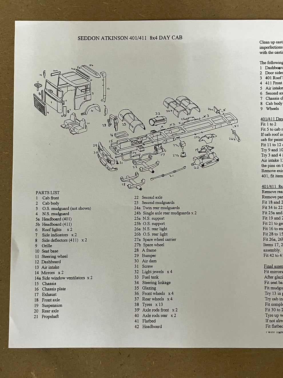 049 HG.49B Seddon Atkinson 401/4-11 8x4 day cab, Flat bed body – Heavy ...